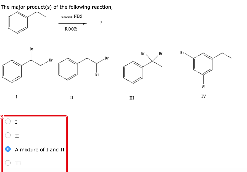 Solved The major product(s), A, of the following reaction, | Chegg.com
