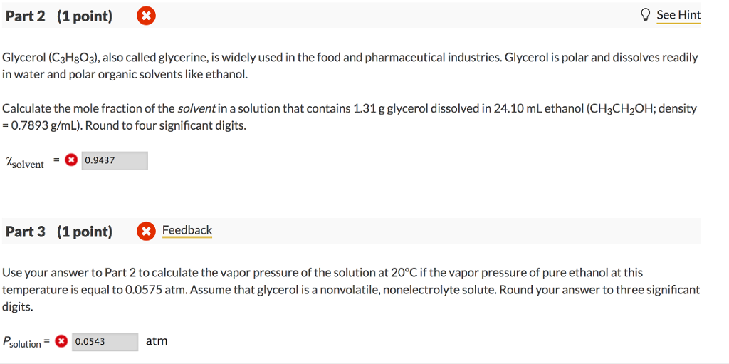 Solved Glycerol (C_3H_8O_3), also called glycerine, is | Chegg.com