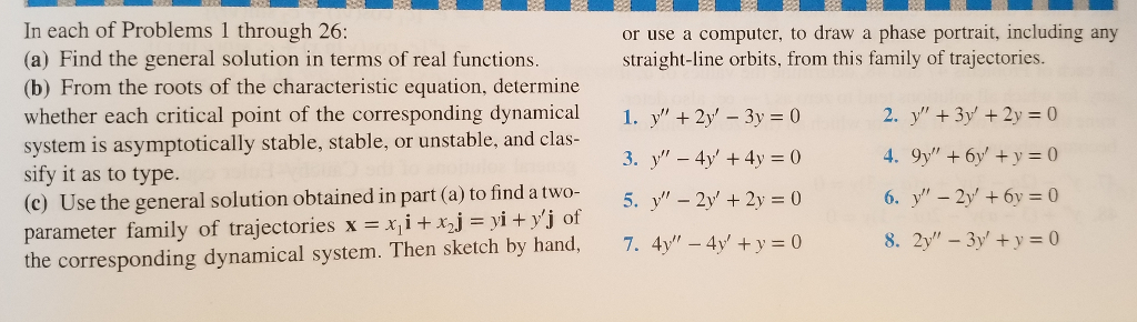 Solved In each of Problems 1 through 26: (a) Find the | Chegg.com