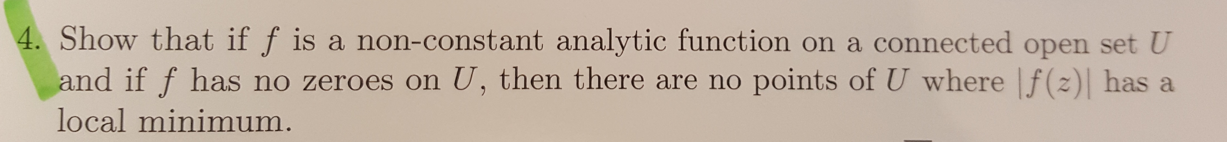 Solved Show that if f is a non-constant analytic function on | Chegg.com