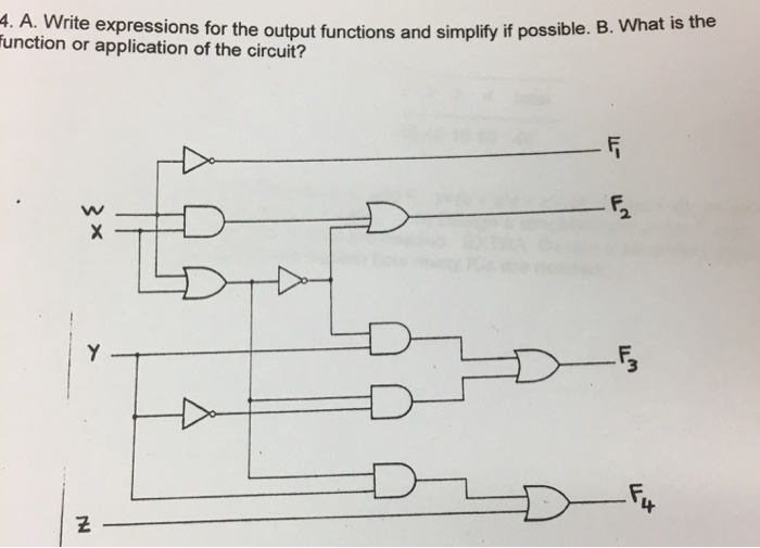 Solved Write Expressions For The Output Functions And 