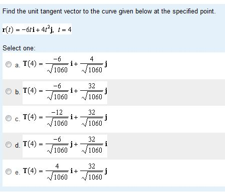 Solved 23) find the unit tangent vector to the curve given | Chegg.com