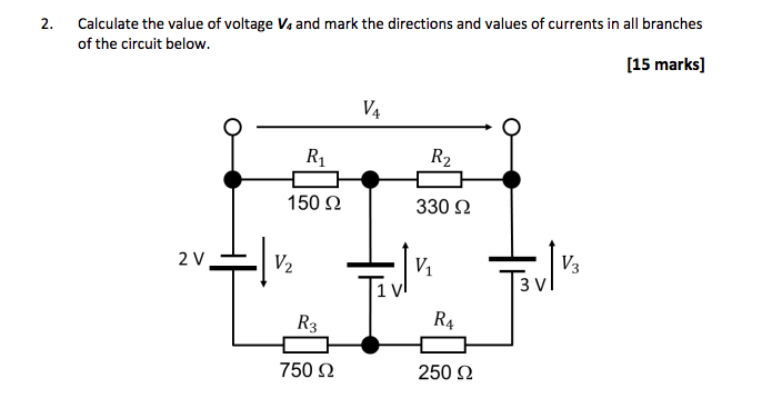 Solved 2. Calculate the value of voltage Vs and mark the | Chegg.com