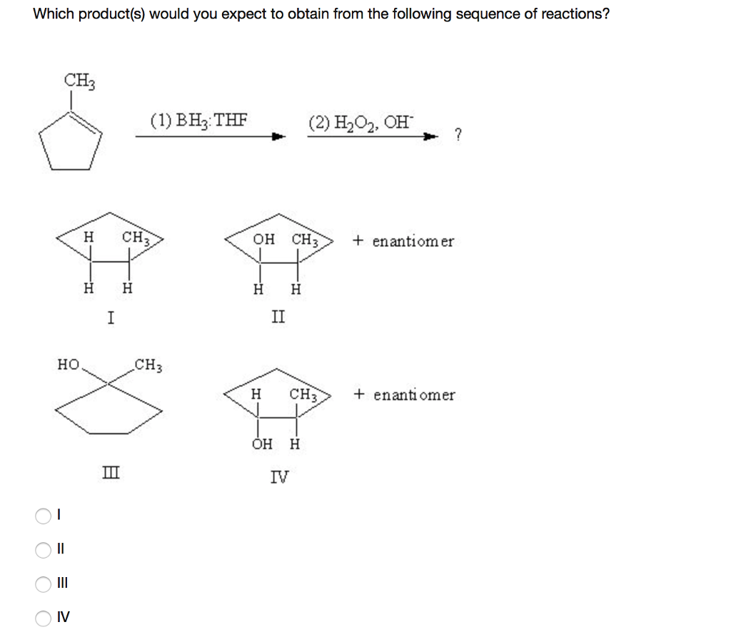 Solved Which product(s) would you expect to obtain from the | Chegg.com