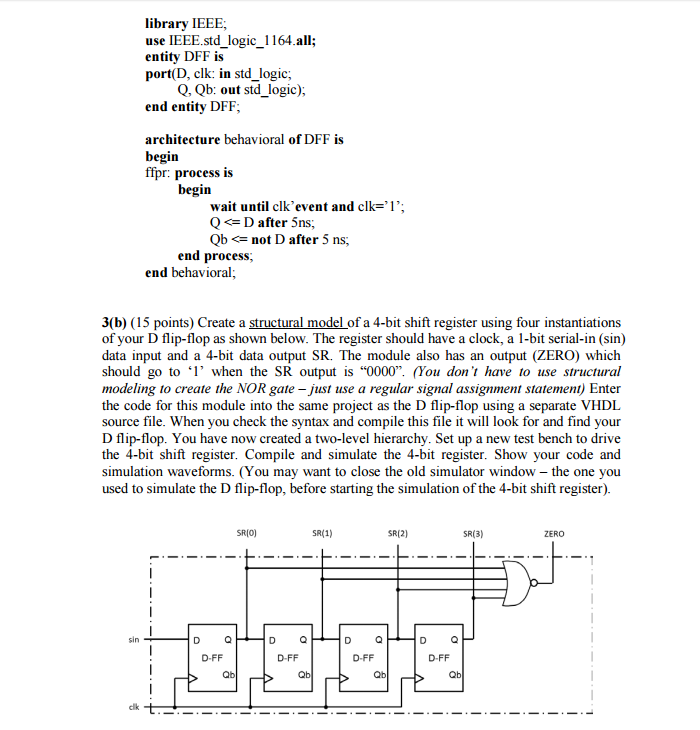 Solved Library Ieee Use Ieee Stdlogicl 164all Entity 