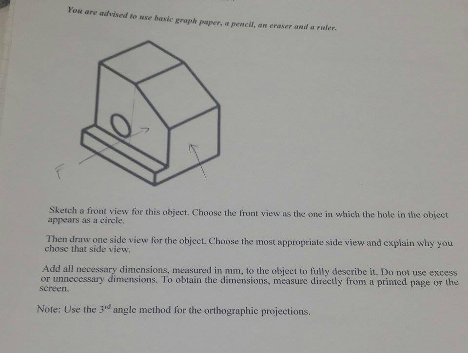 Solved You are advised to use basic graph paper, a pencil, | Chegg.com
