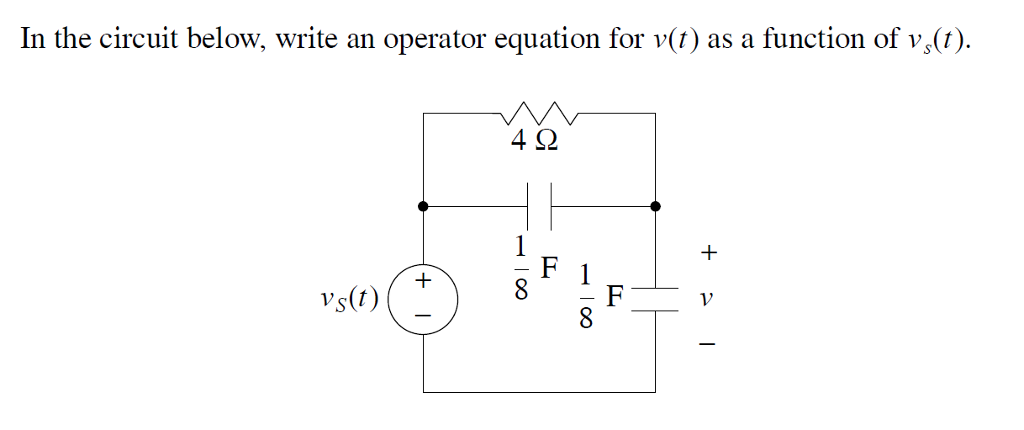 Solved In the circuit below, write an operator equation for | Chegg.com