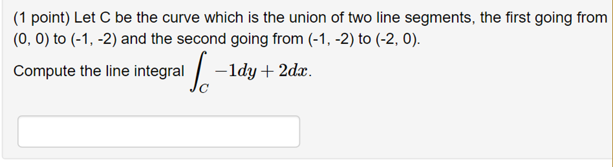 Solved Let C be the curve which is the union of two line | Chegg.com
