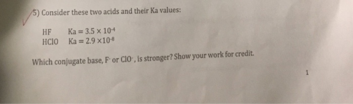 Solved How do I know which conjugate base is stronger, using | Chegg.com