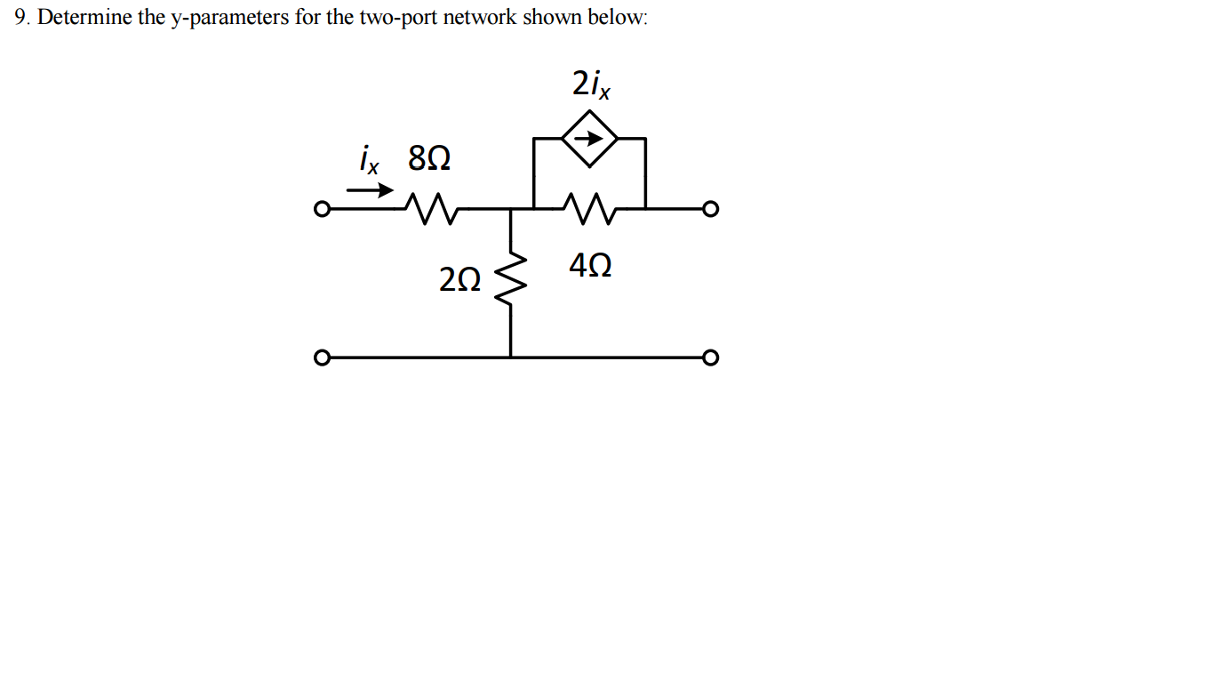 Solved Determine the y-parameters for the two-port network | Chegg.com