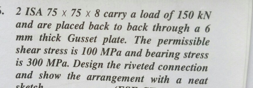 Solved 2 ISA 75% 75% 8 carry a load of 150 kN and are placed | Chegg.com