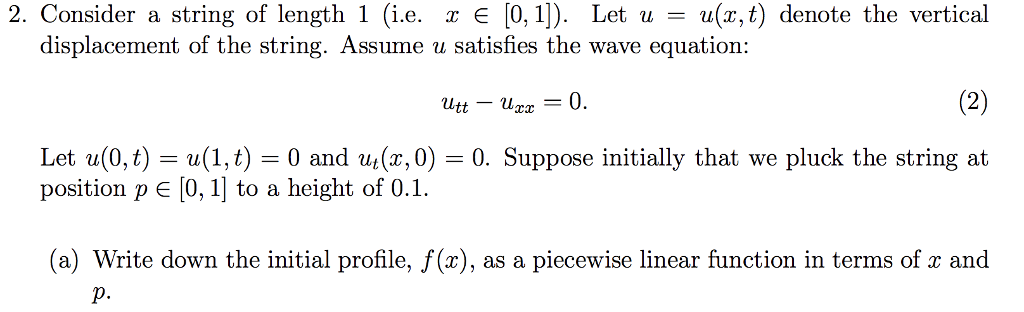 Solved 2. Consider a string of length 1 (i.e. x e 0,1). Let | Chegg.com