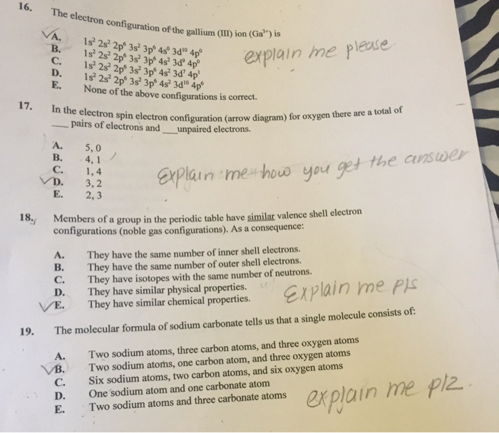 Solved The electron configuration of the gallium (III) ion | Chegg.com