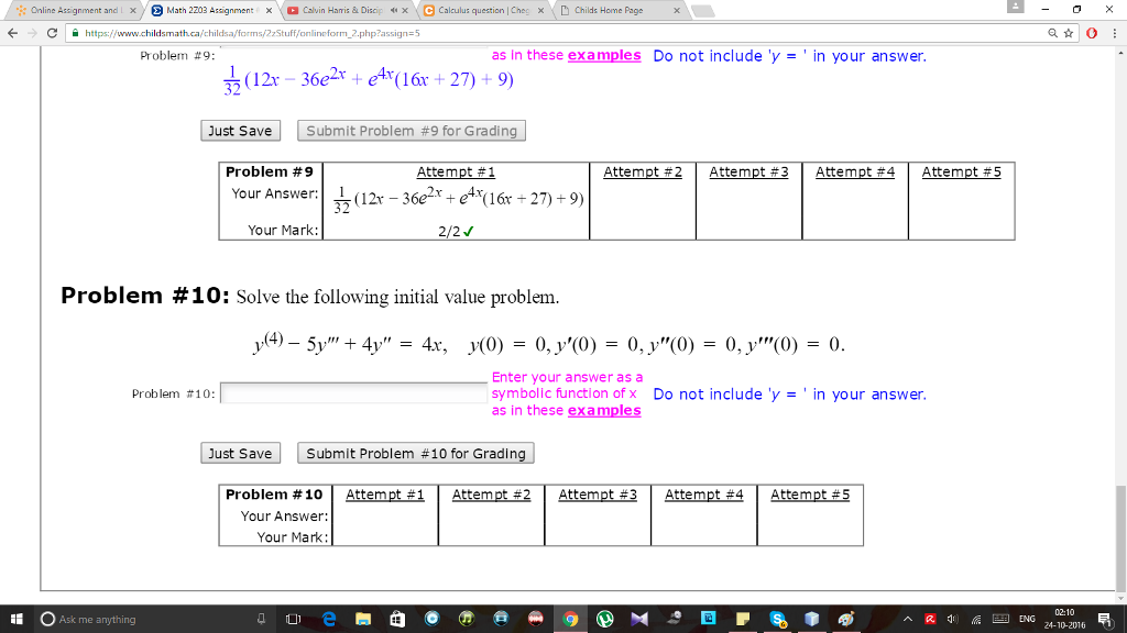 Solved Online Assignment and x Math Z03 Assignment x calvin | Chegg.com