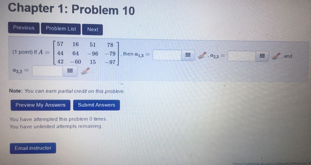 Solved If A =[57 16 51 78 44 64 -96 -79 42 -60 15 -97], | Chegg.com