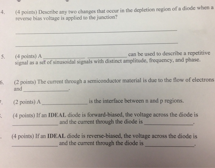 Solved Describe any two changes that occur in the depletion | Chegg.com