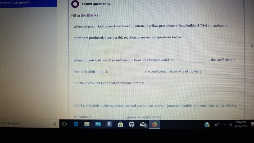 Solved mework Assignment T14HW Question 11 Fill in the | Chegg.com