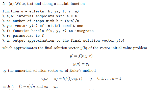 Solved A Write Test And Debug A Matlab Function Function 7549