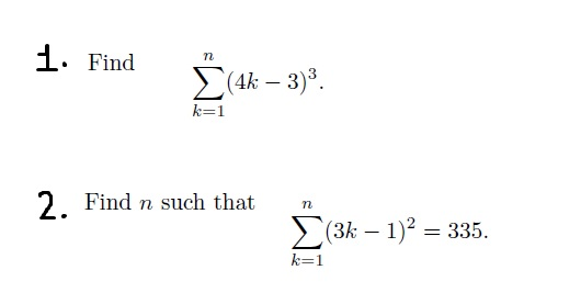 Solved 78. Sums of Powers of integers ****Show All Steps and | Chegg.com