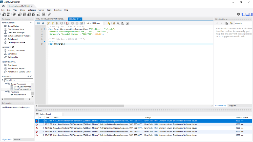 Hello! I have the following sql code to create a | Chegg.com