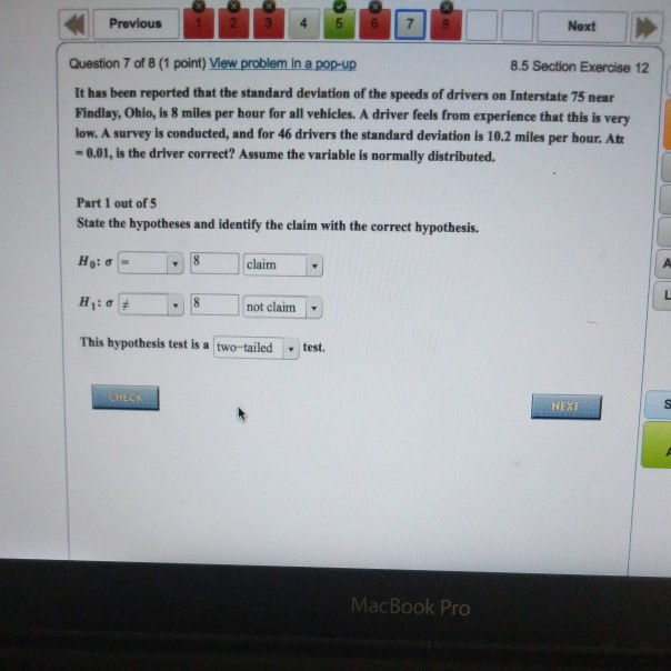 Solved Previous 3 | 4 | 5 6 7 8 Next Question 7 of 8 (1 | Chegg.com
