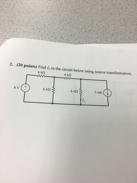 Solved Find I_0 in the circuit below using source | Chegg.com