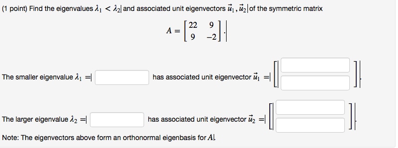 Solved Find the eigenvalues lambda_1