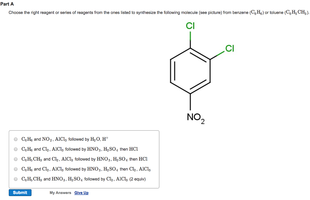 Solved Part A choose the right reagent or series of reagents | Chegg.com