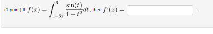 Solved Find the derivative of the following function F(x) = | Chegg.com