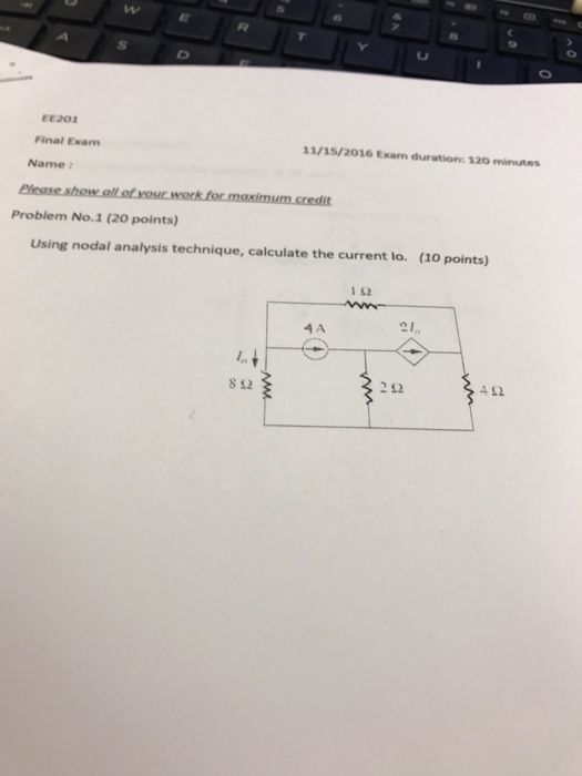 Solved Using nodal analysis technique, calculate, current | Chegg.com