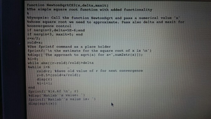 Solved Use The Function File Provided As A Starting 