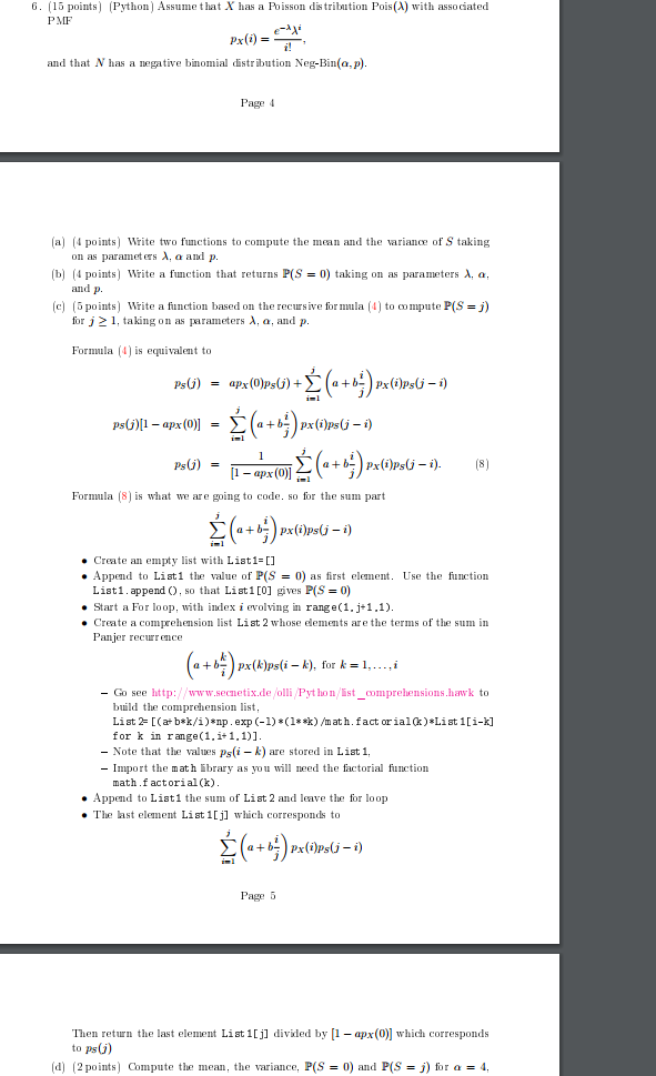 Assume That X Has A Poisson Distribution Poislambda 