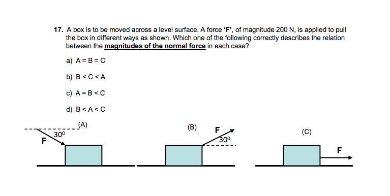 Solved 17. A box is to be moved across a level surface. A | Chegg.com
