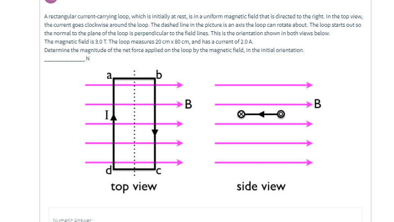Solved A rectangular current-carying loop, which is | Chegg.com