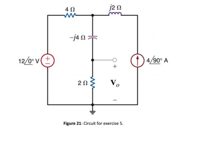 Solved Find V0 in the circuit shown in Figure 21. | Chegg.com