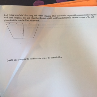 Solved A water through is 3 feet deep and 10 feet long, and | Chegg.com