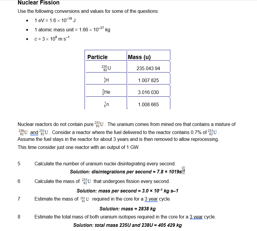 Solved Use the following conversions and values for some of | Chegg.com