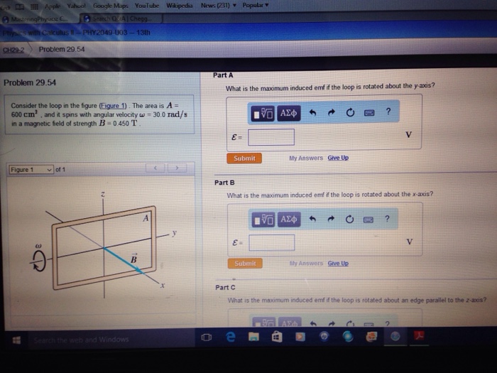 Solved Problem 29.54 Consider the loop in the figure (Figure | Chegg.com