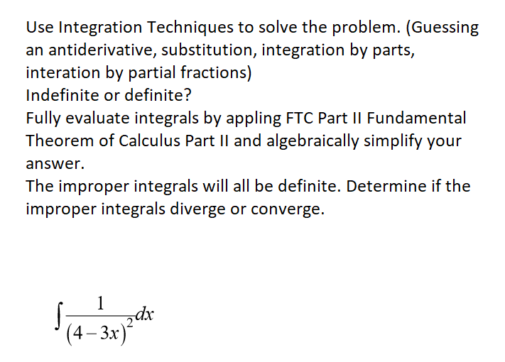 Solved Use Integration Techniques to solve the problem. | Chegg.com