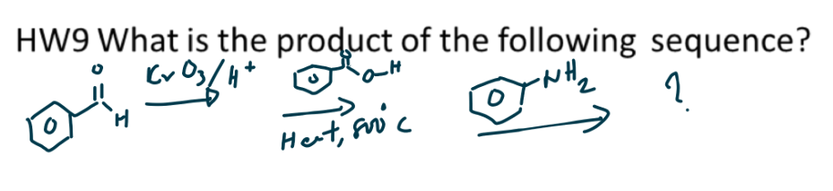 Solved HW9 What is the product of the following sequence? | Chegg.com