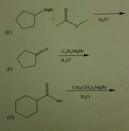 Solved MgBr CoH ,MgBr HO' CH(CH,hMgBr 11,0 OH G | Chegg.com