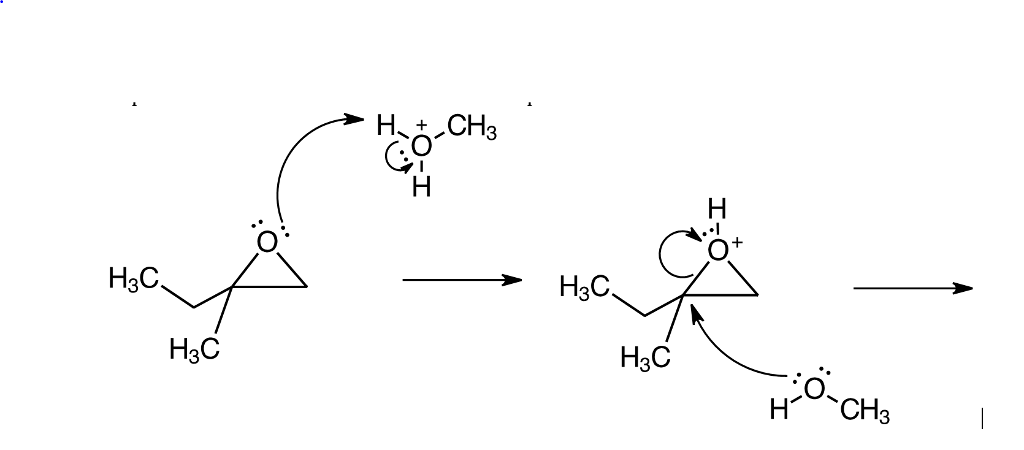 Solved part one: The epoxide shown will react with methanol | Chegg.com