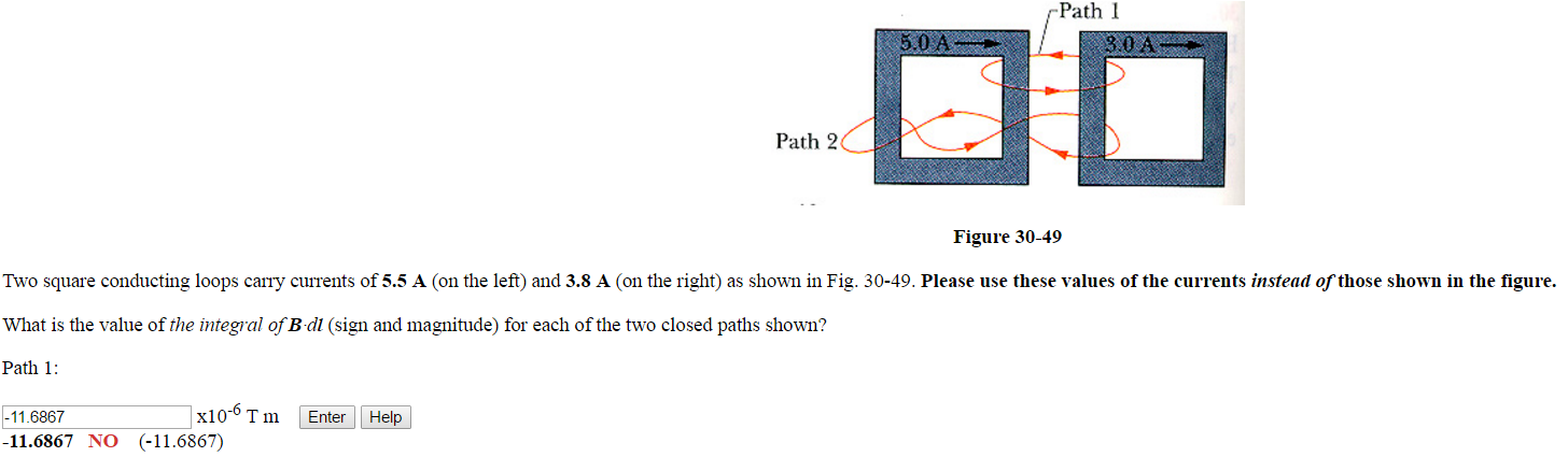 Solved Two square conducting loops carry currents of 5.5 A | Chegg.com