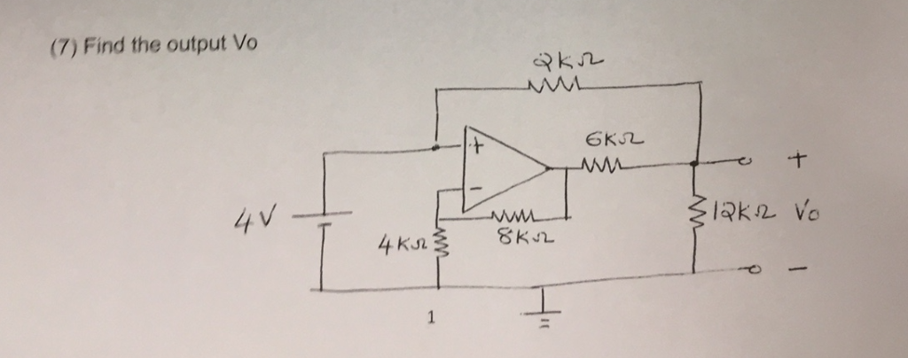 Solved Find the output V_o | Chegg.com