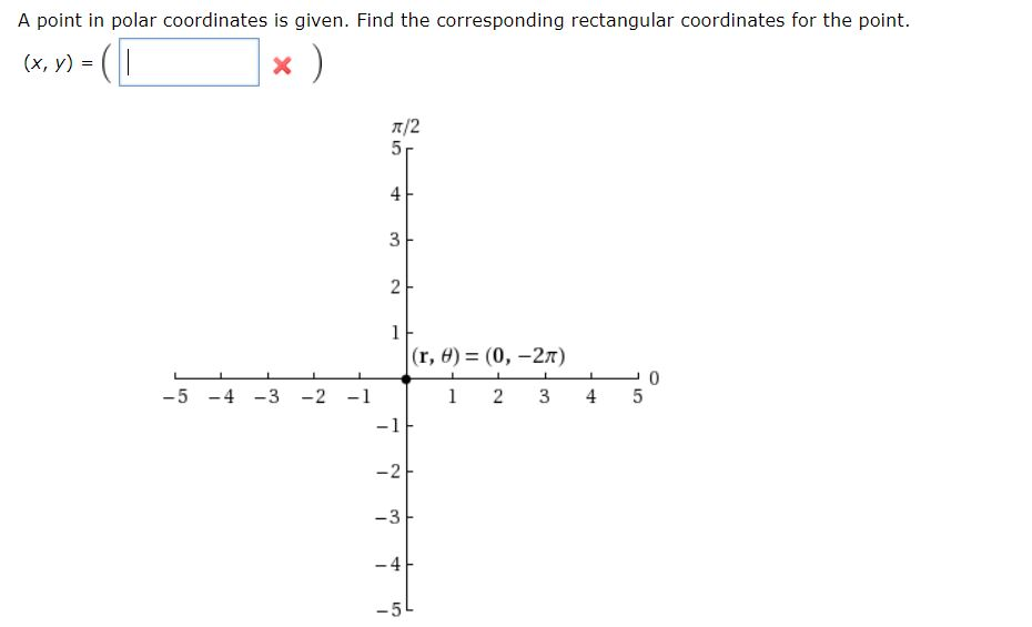 Solved A point in polar coordinates is given. Find the | Chegg.com
