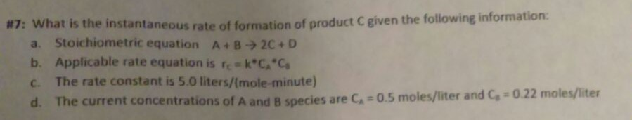 Solved What is the instantaneous rate of formation of | Chegg.com