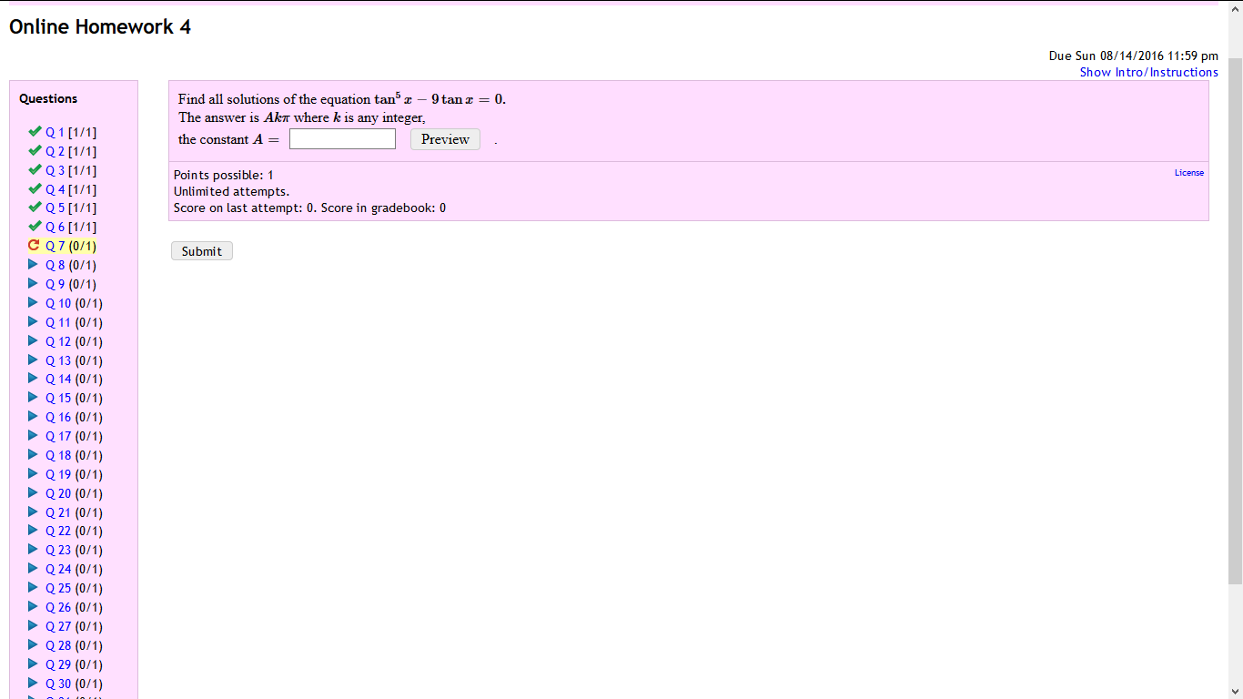 Solved Find all solutions of the equation tan^5 x - 9 tan x | Chegg.com