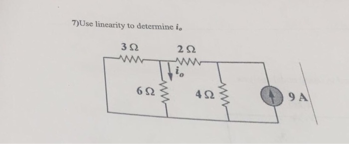 Solved Use linearity to determine i_o | Chegg.com Solved Use linearity to determine i_o | Chegg.com