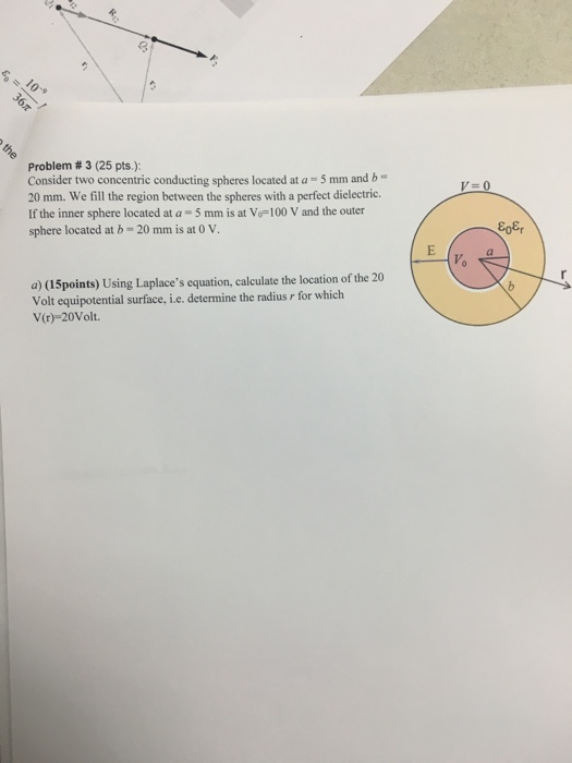 Solved 8 Problem # 3 (25 pts): Consider two concentric | Chegg.com