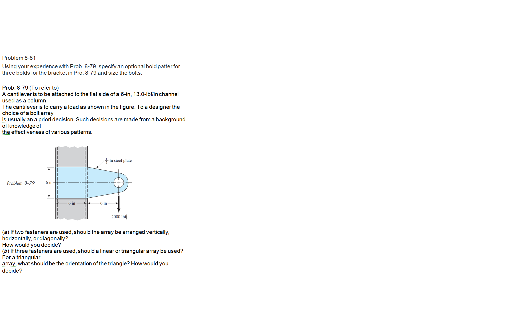 Solved Problem 8-81 Using your experience with Prob. 8-79, | Chegg.com